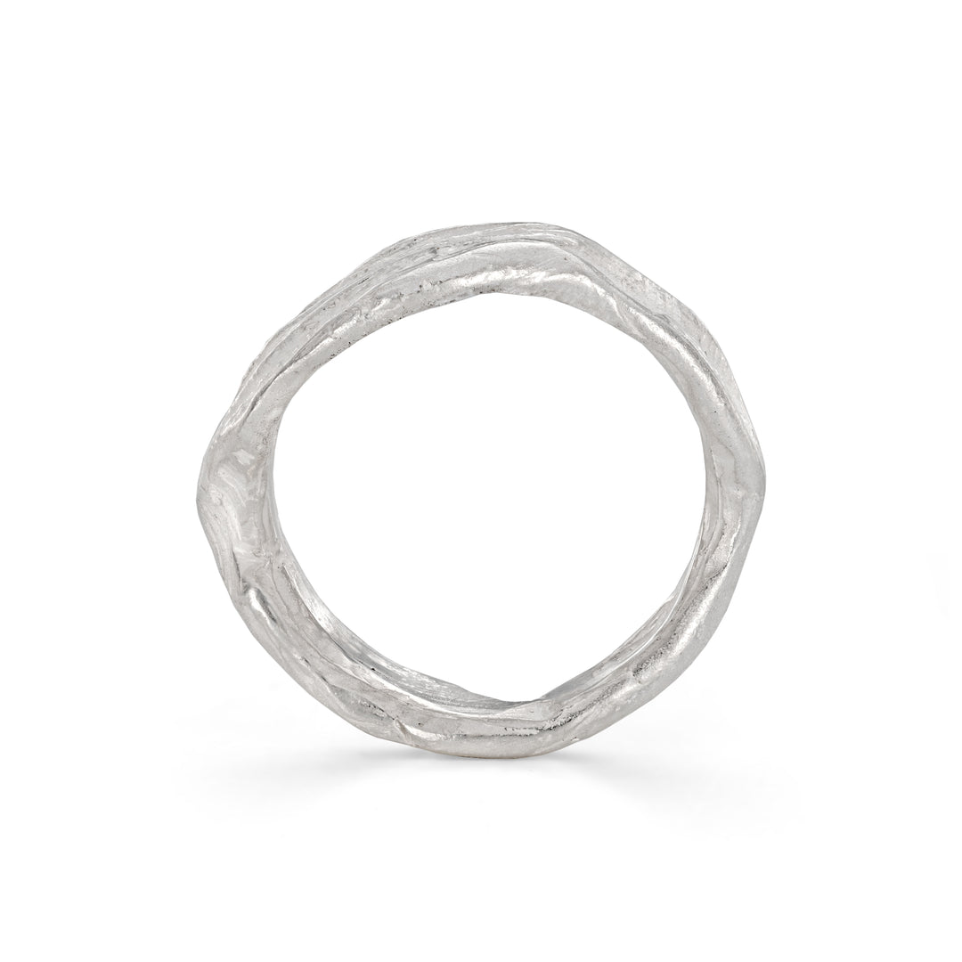 Rugged Ripple Ring Silver – Emily Nixon