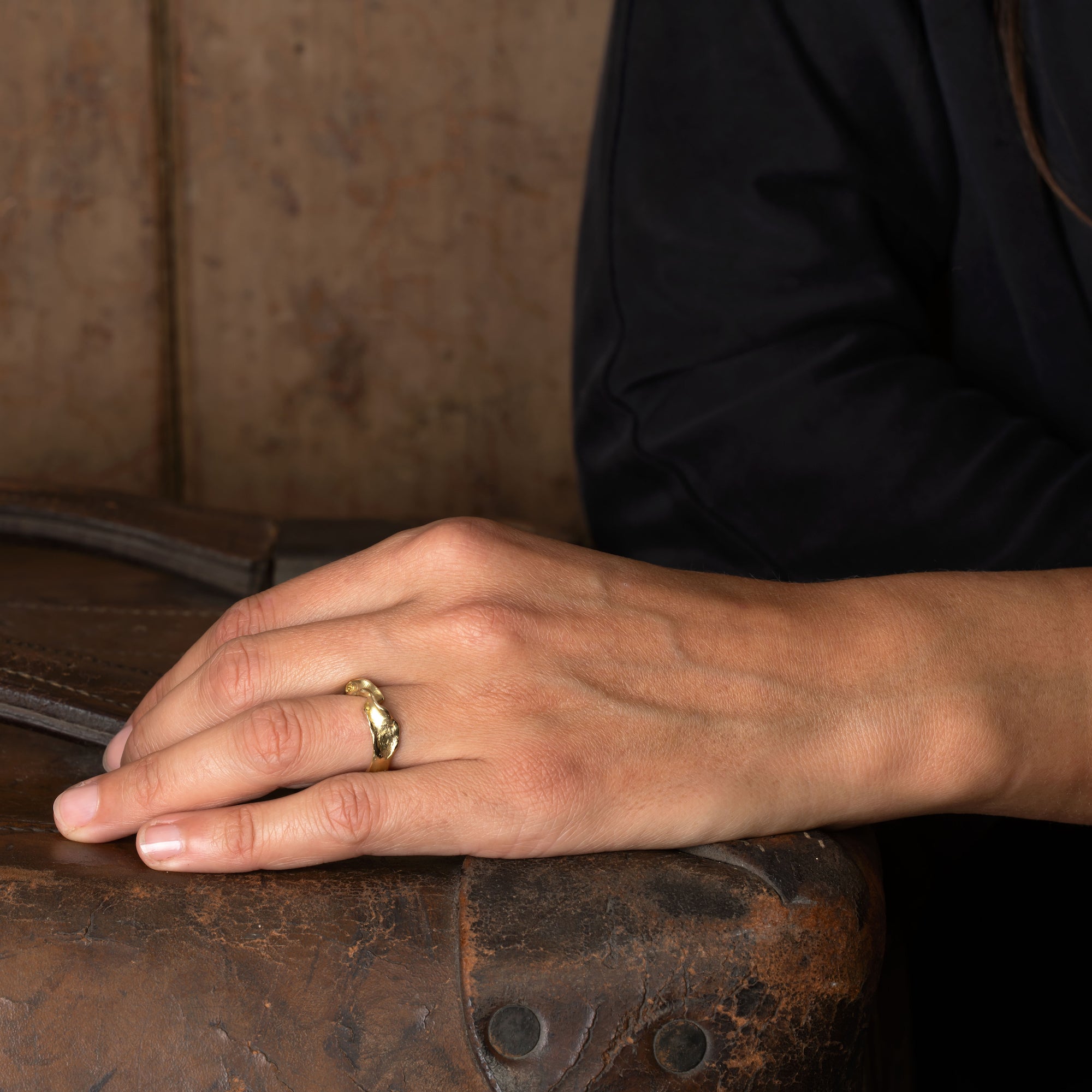 Unique Statement 18ct Gold Ring | Seaweed Inspired – Emily Nixon