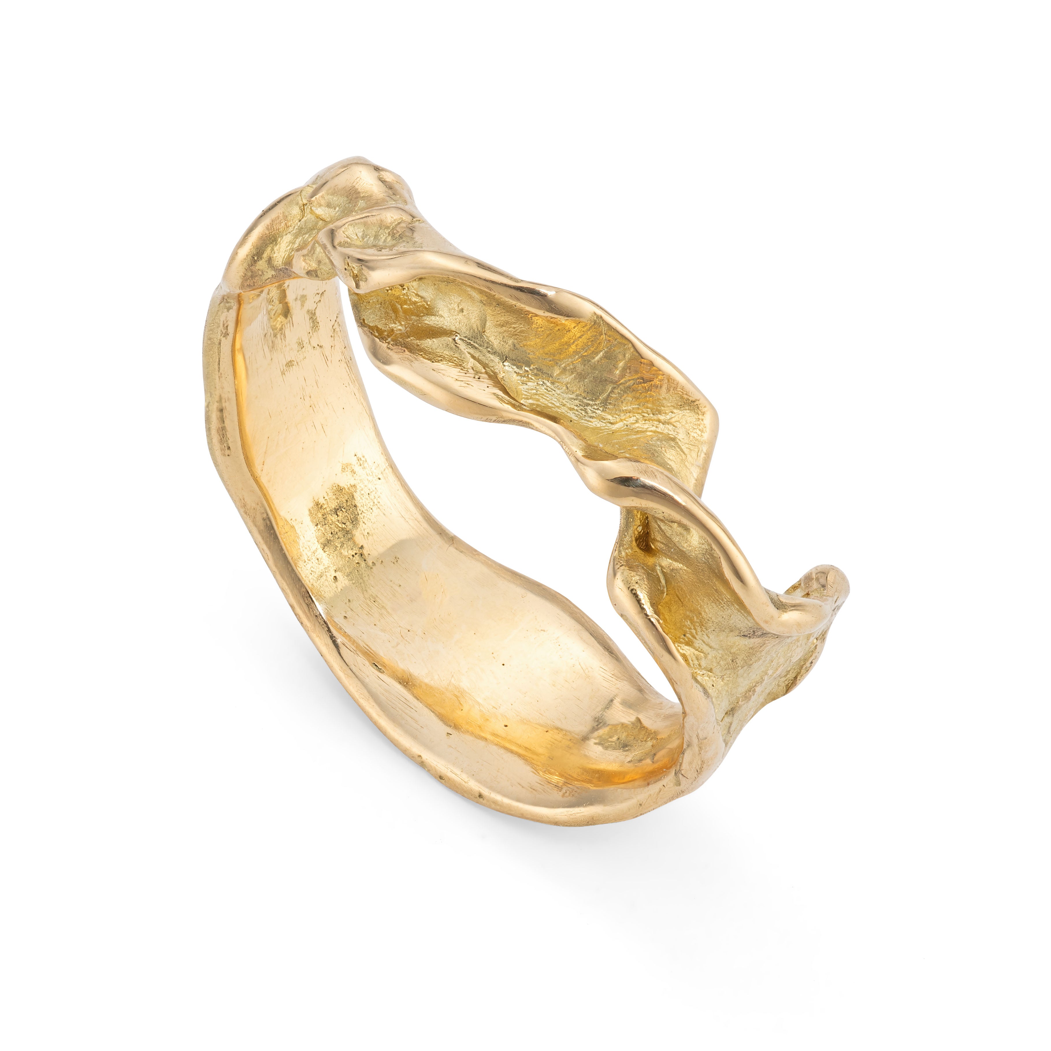 Unique Statement 18ct Gold Ring | Seaweed Inspired – Emily Nixon
